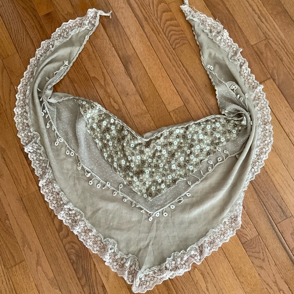 Accessories | Final Layered Shawl With Lace Fringes | Poshmark